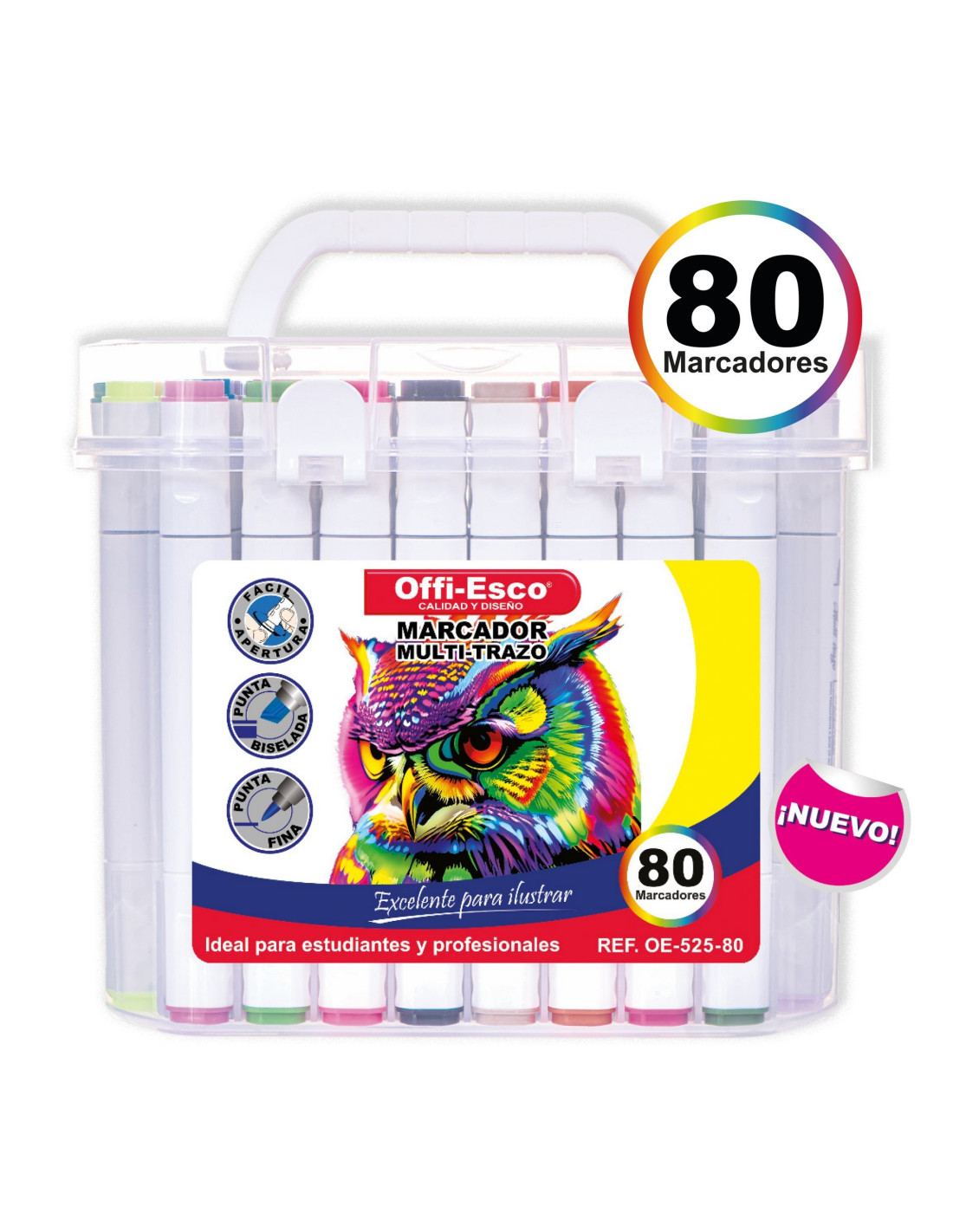Marcador Multi Trazo x 80 colores Offi Esco permanente