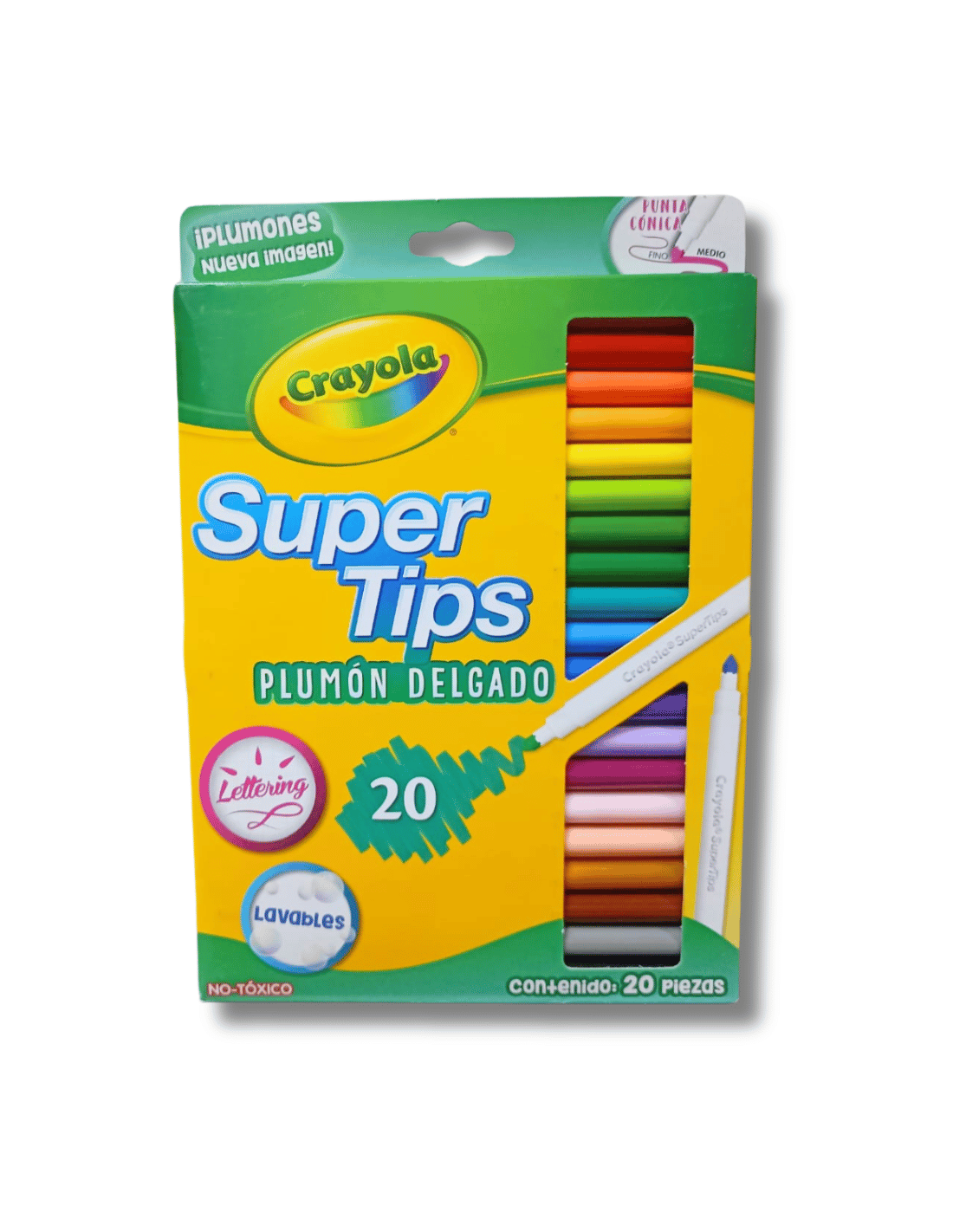 Plumones SuperTip Crayola x20 - No Tóxicos y de Colores Vivos